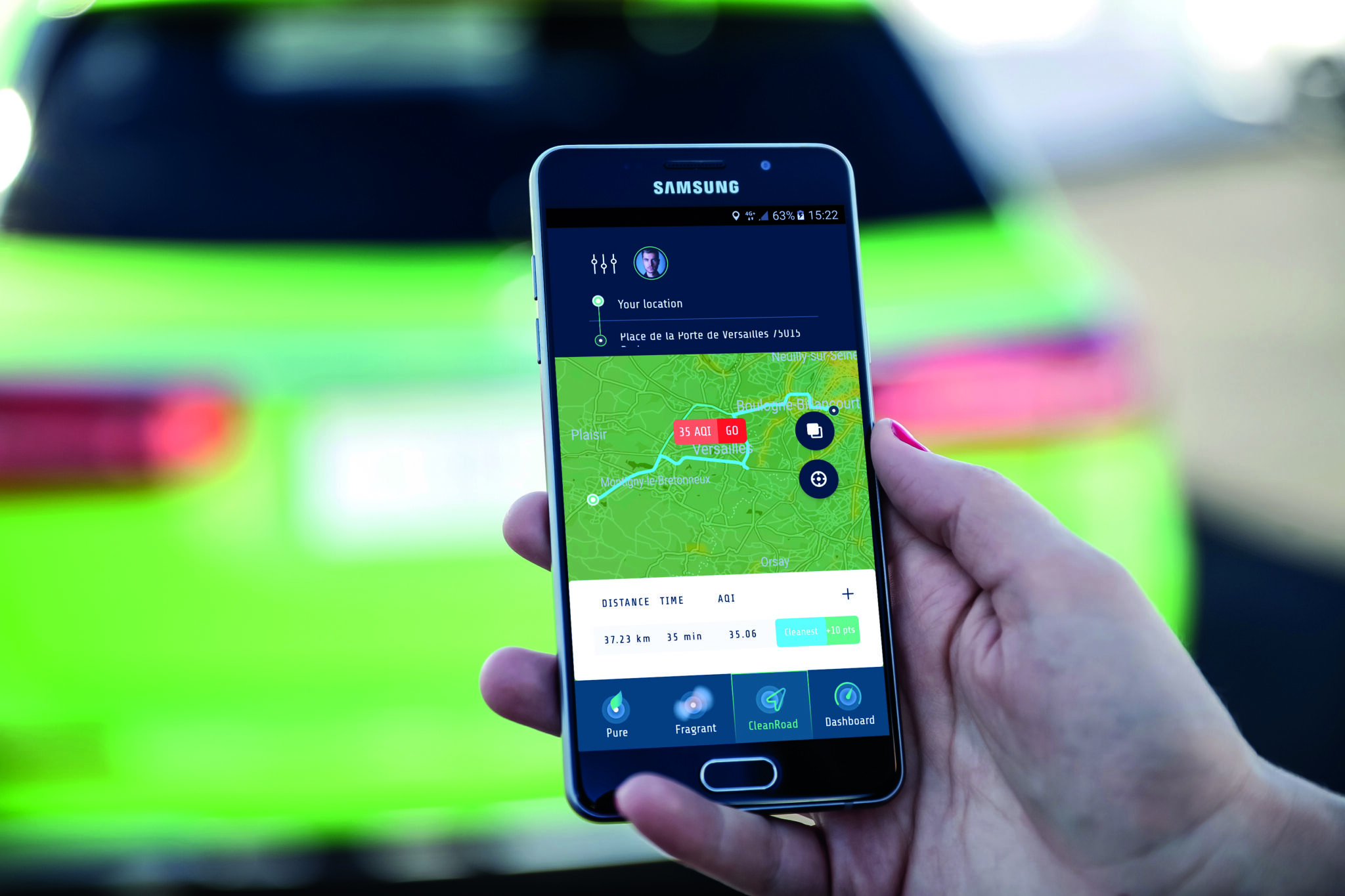 Mobile air quality detection mapping in Paris | Valeo